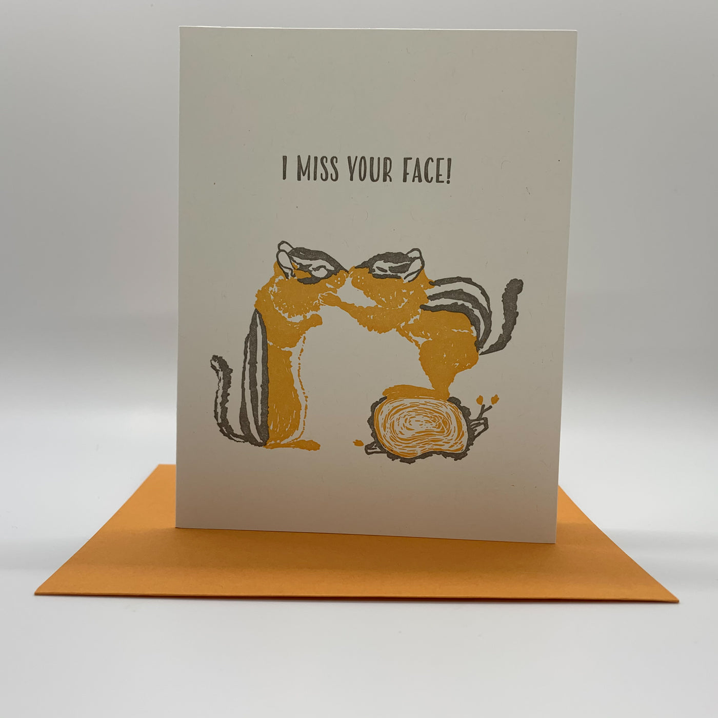 Smudge Ink Chipmunk Nuzzle Friendship Card — ECOccasion